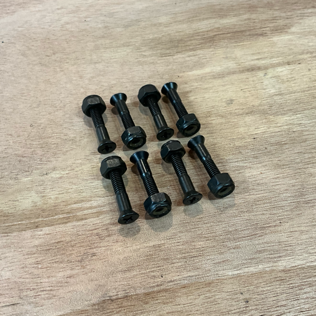 SBDW - Flat Head Bolts & Lock Nuts (Black) – SBDW Longboards Hong Kong